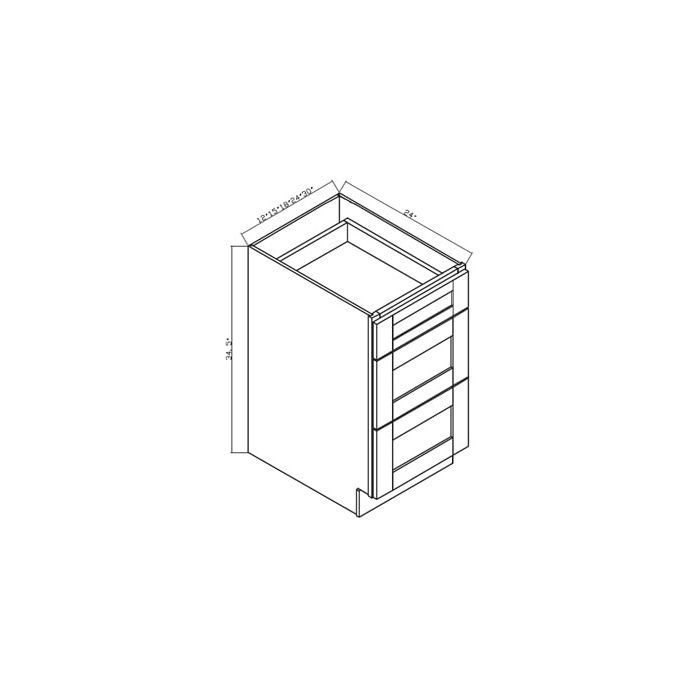 DB18-3 Plainfield Gable Gray Drawer Base Units - 18" Wide x 34 1/2 ...